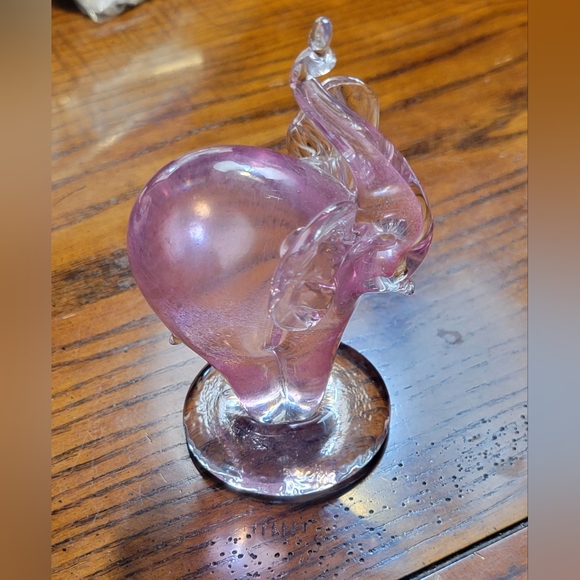 Source Unknown | Art | Vintage Pink Glass Elephant Figurine Paperweight ...